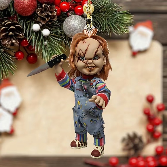 Holiday | Nwt Acrylic 2d Chucky Christmas Tree Or Car Horror Ornament ...